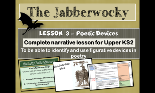 THE JABBERWOCKY - LESSON 3 - POETIC DEVICES | Teaching Resources