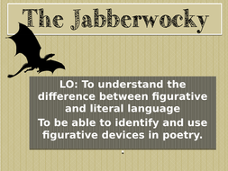 THE JABBERWOCKY - LESSON 3 - POETIC DEVICES | Teaching Resources