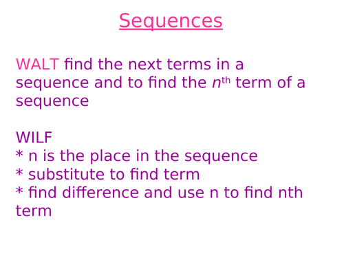 GCSE Edexcel Maths Algebra Sequences | Teaching Resources GCSE Edexcel Maths Algebra Sequences | Teaching Resources