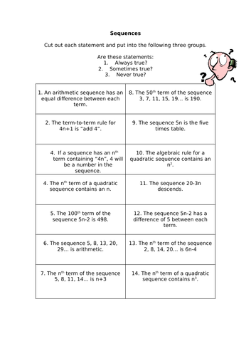 GCSE Edexcel Maths Algebra Sequences | Teaching Resources GCSE Edexcel Maths Algebra Sequences | Teaching Resources