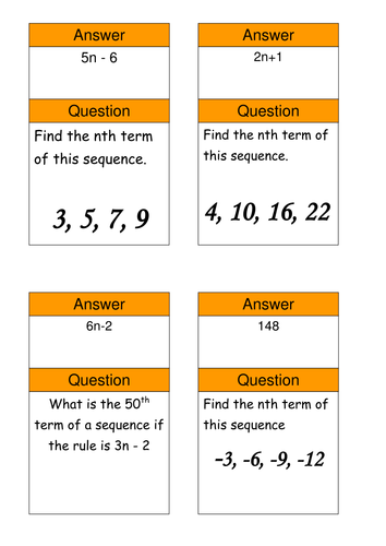 GCSE Edexcel Maths Algebra Sequences | Teaching Resources GCSE Edexcel Maths Algebra Sequences | Teaching Resources