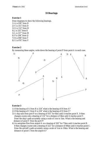GCSE Edexcel Maths Shape Bearings | Teaching Resources