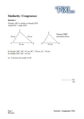GCSE Edexcel Maths Shape Similarity & Congruence | Teaching Resources GCSE Edexcel Maths Shape Similarity & Congruence | Teaching Resources