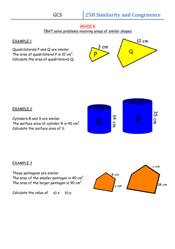 GCSE Edexcel Maths Shape Similarity & Congruence | Teaching Resources GCSE Edexcel Maths Shape Similarity & Congruence | Teaching Resources
