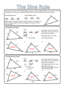 GCSE Edexcel Maths Trigonometry Sine rule | Teaching Resources