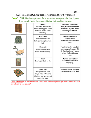 Muslim Places of Worship (Mosque) Lesson - KS2 RE | Teaching Resources