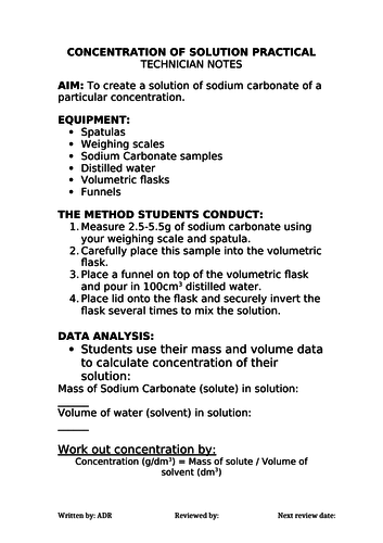 2018 AQA GCSE Chemistry Unit 1 (C1): Quantitative Chemistry ...