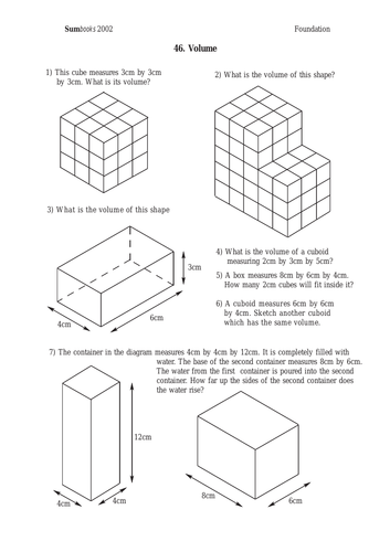 GCSE Edexcel Maths Shapes Volumes 1 | Teaching Resources