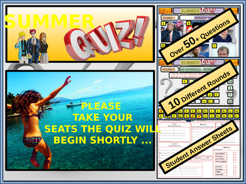 Summer Quiz - End of Term End of Year | Teaching Resources