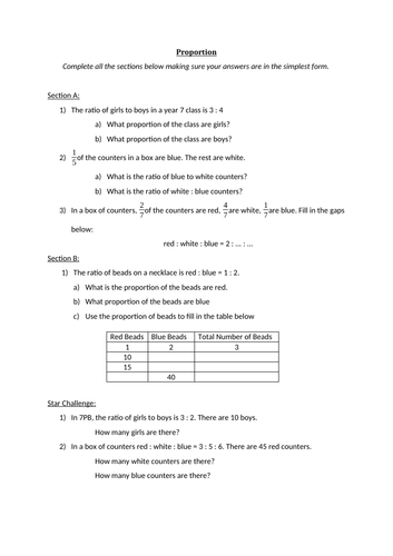 GCSE Edexcel Maths Number Proportion | Teaching Resources
