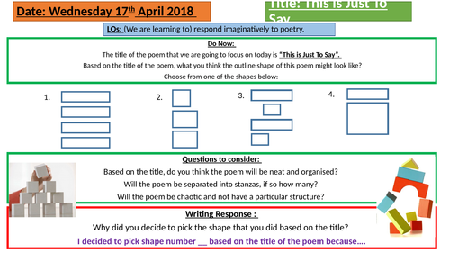 Responding to Poetry Lesson- Perfect for an Outstanding Interview- This ...