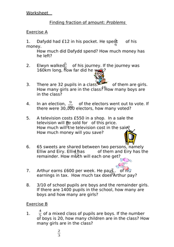 GCSE Edexcel Maths Number Fractions of Amounts | Teaching Resources