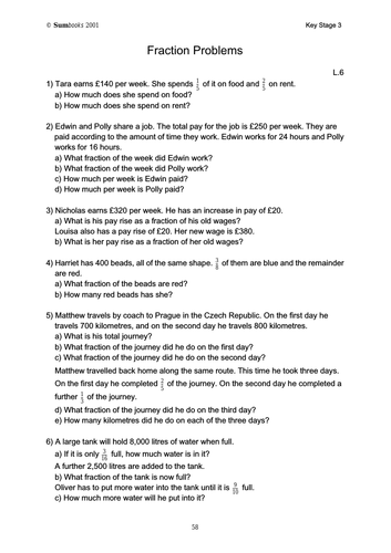 GCSE Edexcel Maths Number Fractions of Amounts | Teaching Resources