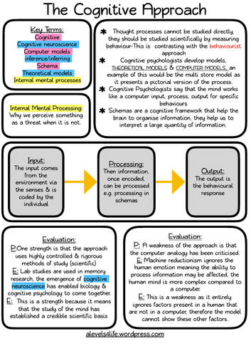 AQA Psychology Approaches-Cognitive poster | Teaching Resources