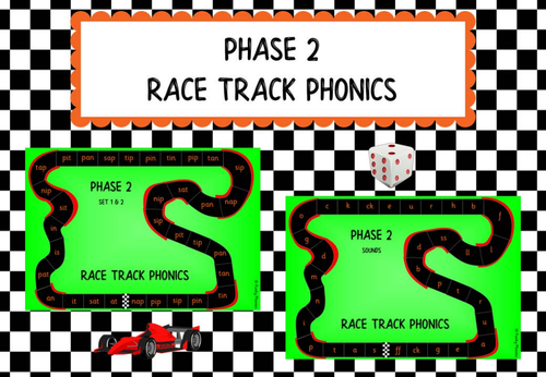 Phonics Phase 2 Race Tracks | Teaching Resources