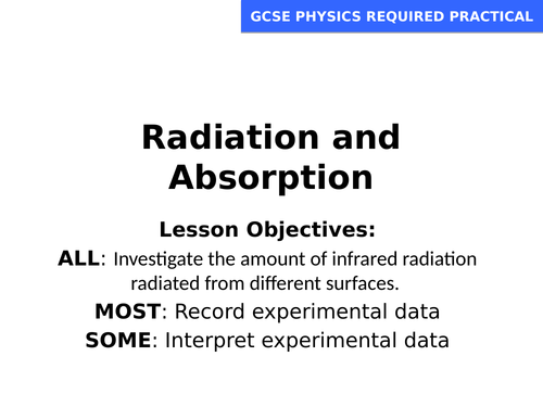 2018 AQA GCSE Physics Unit 1 (P1): Radiation and Absorption Required ...
