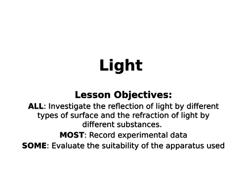 2018 AQA GCSE Physics Unit 2 (P2): Light Required Practical | Teaching ...