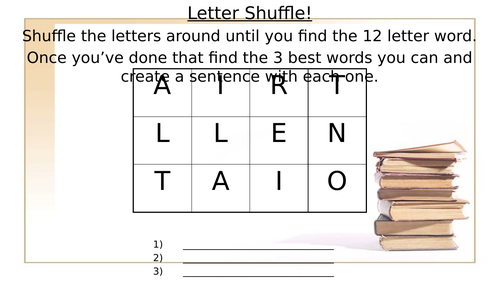 Letter Shuffle/Boggle Game for Morning work or Literacy Lesson starter ...