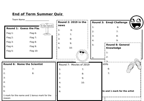 End of Year Summer Quiz 2019 | Teaching Resources End of Year Summer Quiz 2019 | Teaching Resources
