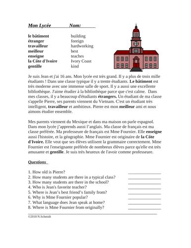 French Beginner Reading Bundle: 5 Readings! (Version 2) | Teaching ...