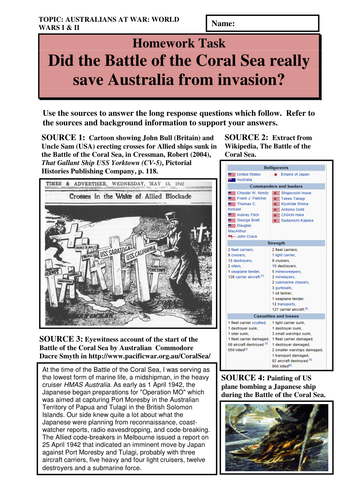 Australia in World War II | Teaching Resources