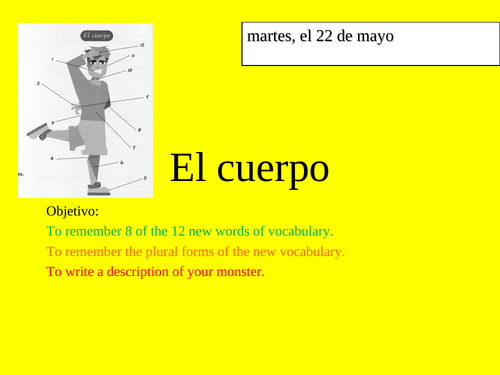 El cuerpo: parts of the body | Teaching Resources