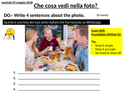 Italian Describing a Photo for Writing & Speaking - NEW GCSE | Teaching ...
