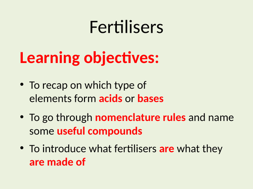 Fertiliser (Part 1 and 2) | Teaching Resources