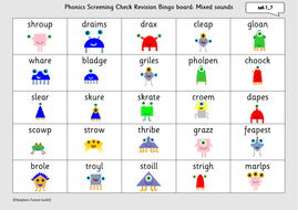 Fun Phonics Screening Check Bingo game 39 boards (3 different sets of ...