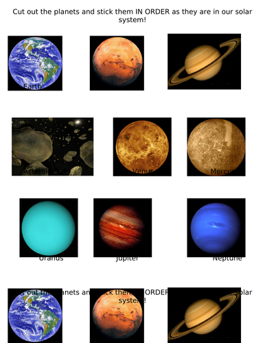 Solar System Sort (Card sort) - KS3 Earth and Space | Teaching Resources