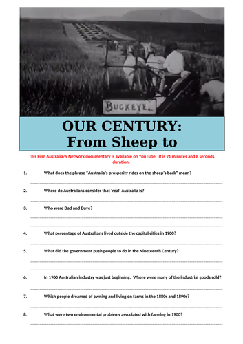 Making a Nation. Australia 1900-1914 | Teaching Resources