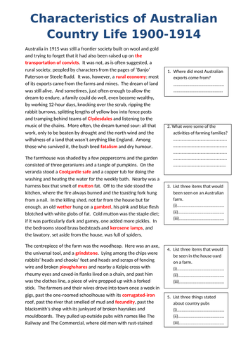 Making a Nation. Australia 1900-1914 | Teaching Resources
