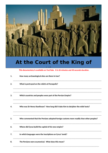 Persia - Cyrus II to the Death of Darius III | Teaching Resources