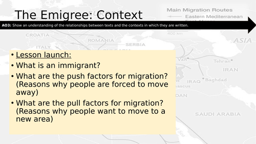 The Emigree poetry analysis | Teaching Resources