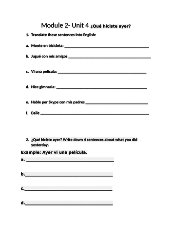 Spanish Viva 2- Modules 2& 3 "Todo sobre mi vida" & "A Comer ...