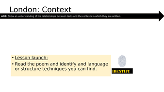 London poetry analysis | Teaching Resources