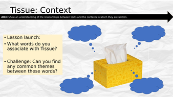 Tissue poetry analysis | Teaching Resources