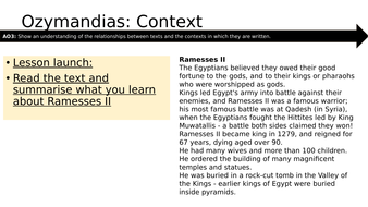 Ozymandias poetry analysis | Teaching Resources