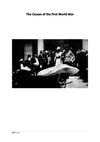 Causes of World War One (First World War) - Free Sample of Course ...