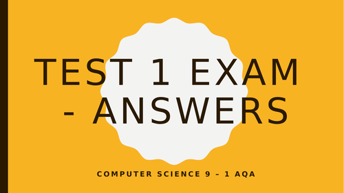 Computer Science GCSE - Mini Test - Fundamentals of Algorithms ...