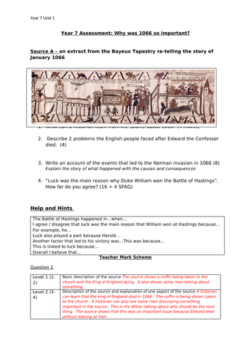 1066 Assessments | Teaching Resources