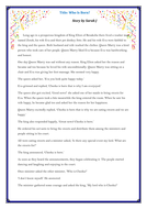 Reading comprehension 'Who Is Born?' for grade 4- Comprehension ...