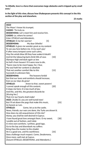 AQA English Literature A-Level Spec A - Paper 1 Othello Mock Exams ...
