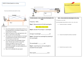 Wave speed practical | Teaching Resources