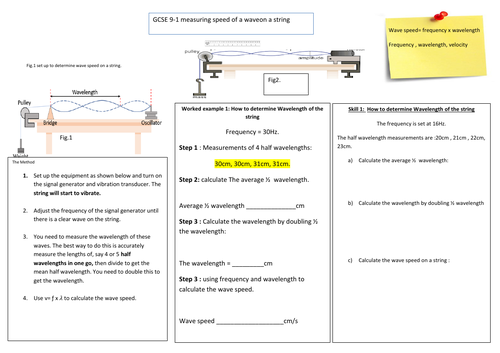 Wave speed practical | Teaching Resources