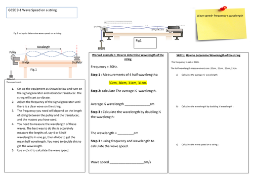 Wave speed practical | Teaching Resources