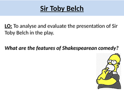 Sir Toby Belch | Teaching Resources
