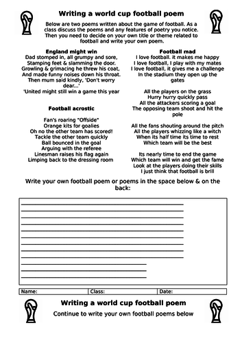 World Cup Football 2018 Activities and Resources and Worksheets ...