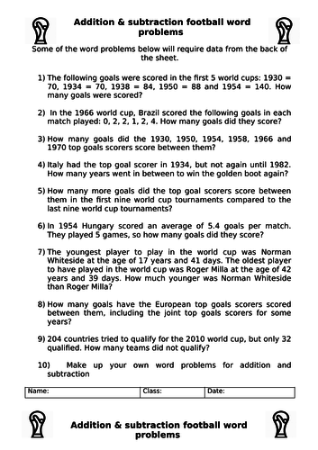 World Cup Football 2018 Activities and Resources and Worksheets - Maths ...