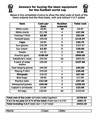 World Cup Football 2018 Activities and Resources and Worksheets - Maths ...